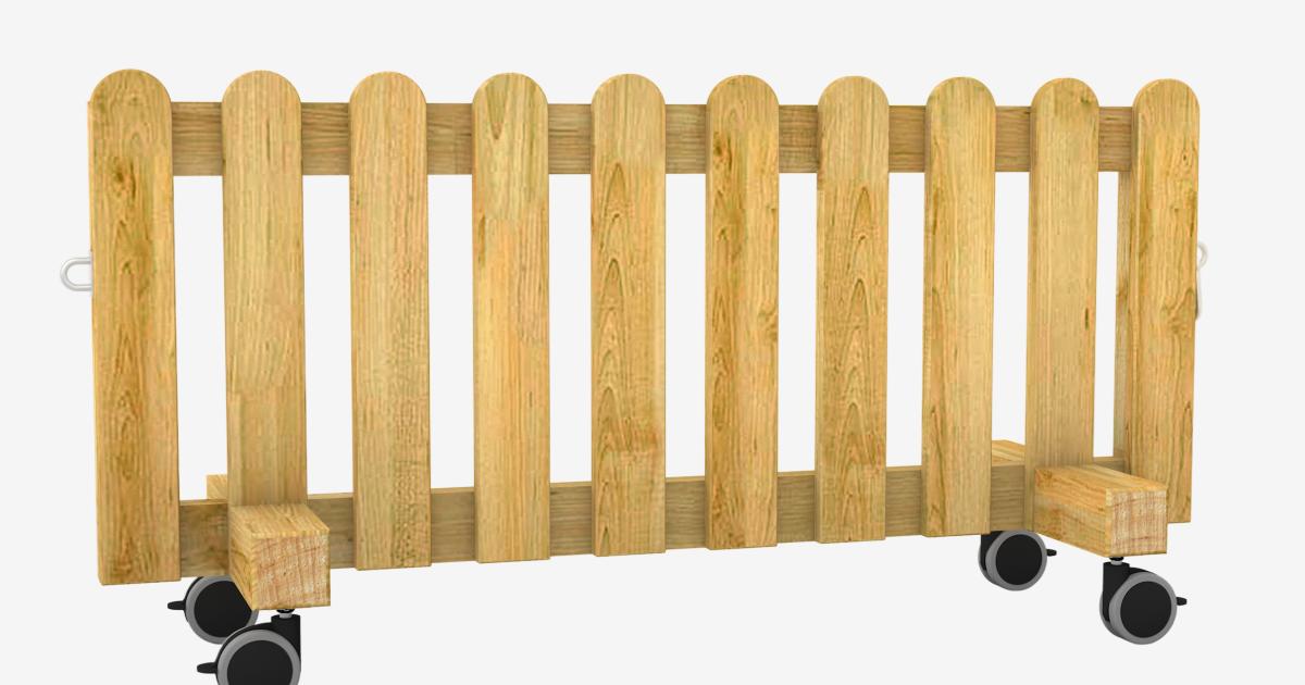 Agile Timber Bow Top 0.7m Fence Panel | Phoenix Play